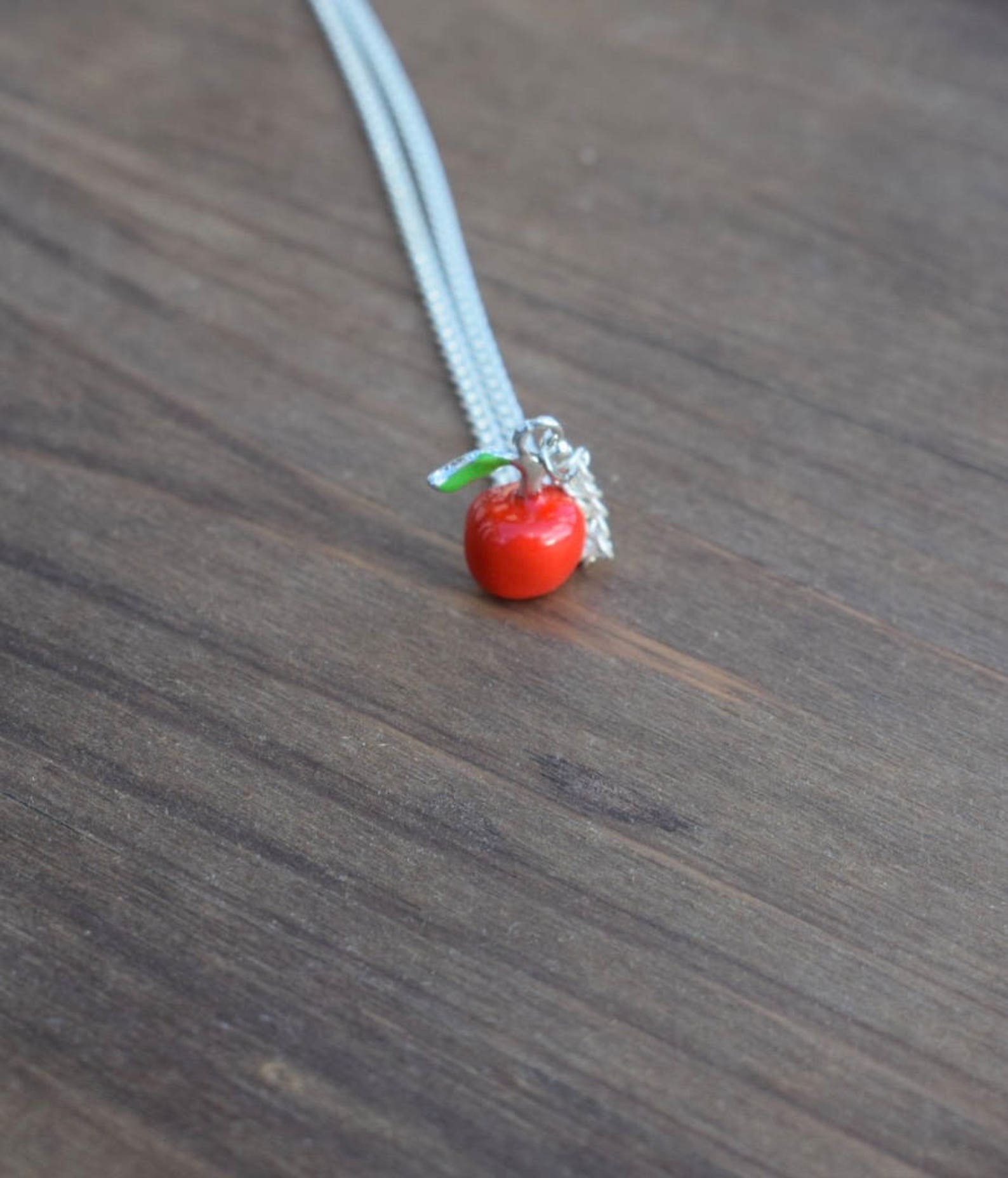 Snow White and the Seven Dwarfs Poisoned Red Apple Charm Necklace ...