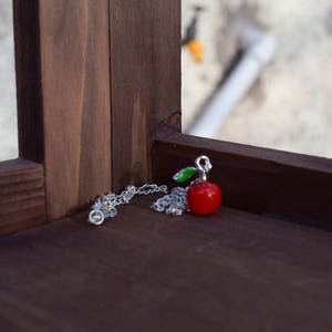 Snow White and the Seven Dwarfs Poisoned Red Apple Charm Necklace ...