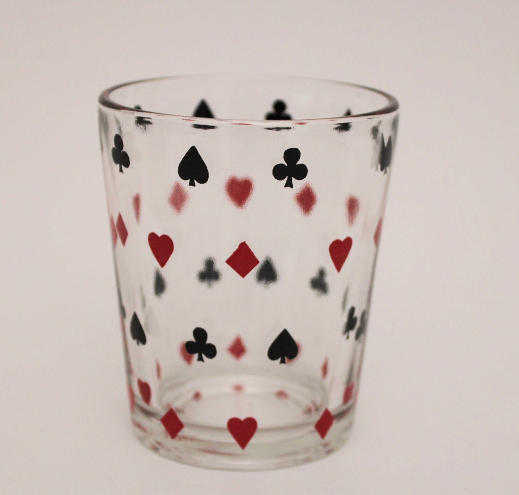 Card Suit Set of 4 Glasses - Etsy