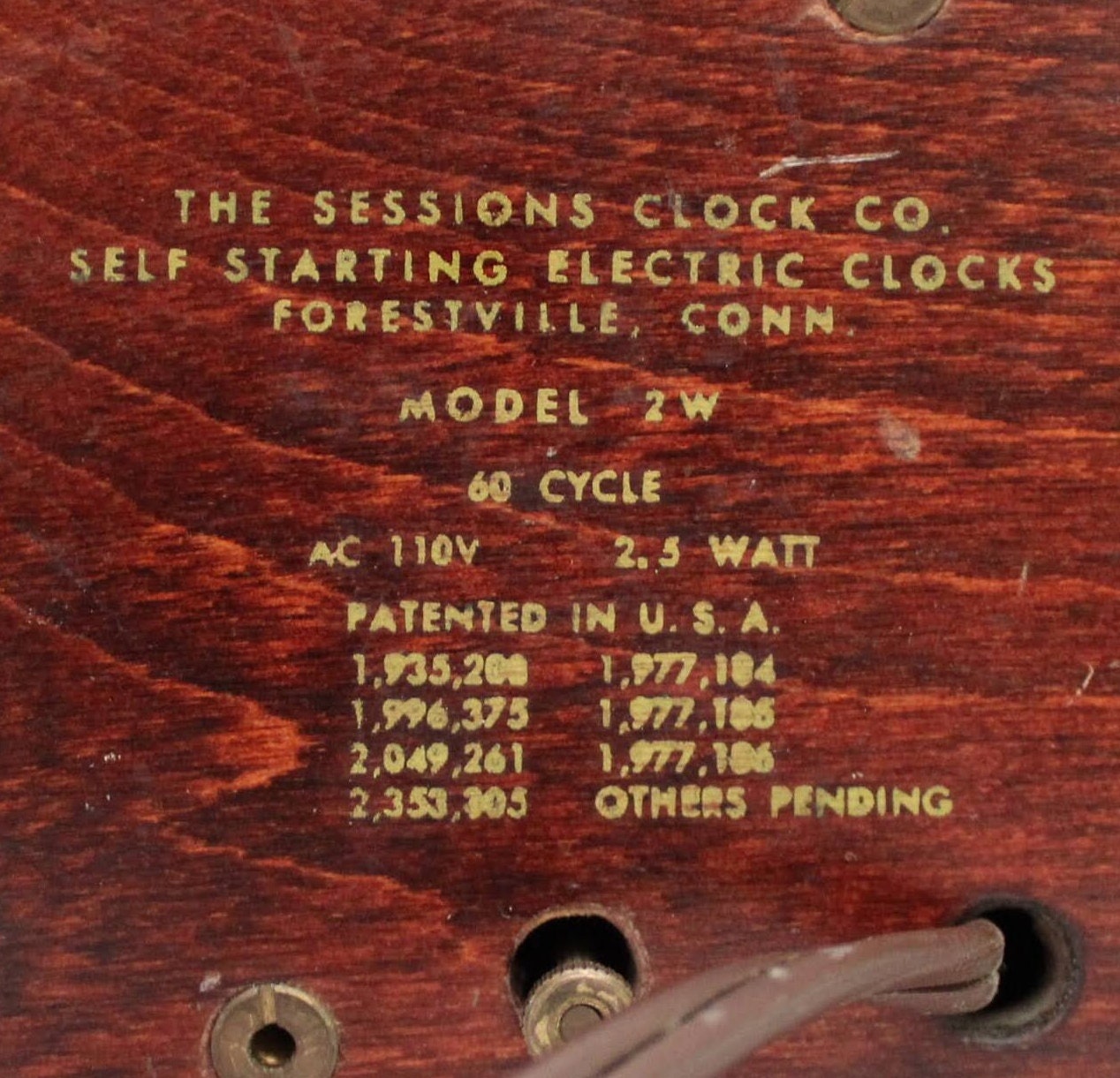 Session Clock Company Wooden Electric Clock - Etsy