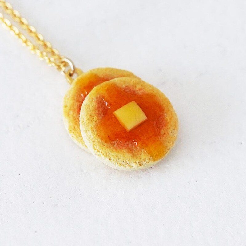 Pancake Necklace - Etsy