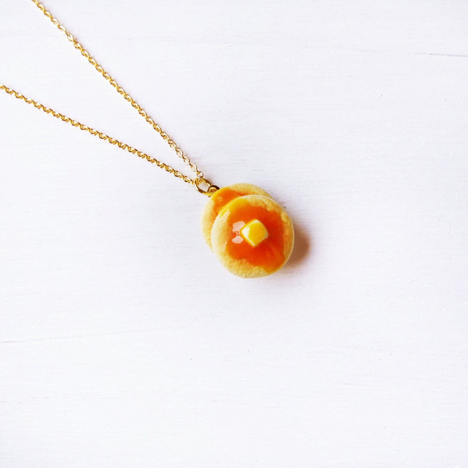 Elfi Handmade Cute Pancake Necklace, Dessert Food Jewelry, Pancake ...