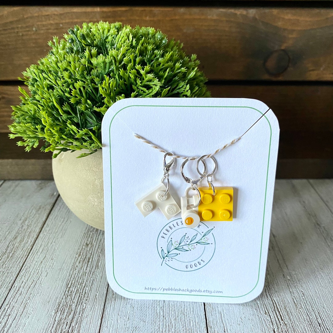 Upcycled LEGO Brick Stitch Markers Egg LEGO Brick Progress Keepers for ...