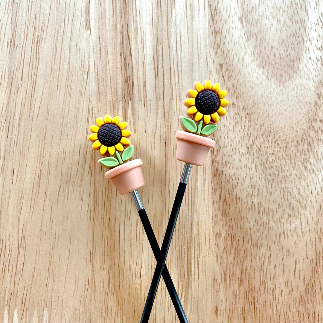 Sunflower Stitch Stoppers, Needle Stoppers, Point Protectors, Plants ...