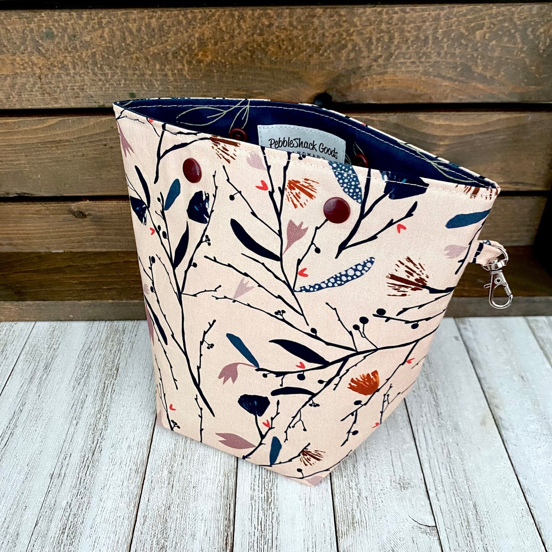 Fall Sock Knitting Bag, Fall Project Bag, Sock Sack, Knitting Project ...