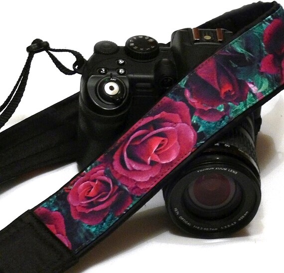 Roses Camera Strap. DSLR Camera Strap. Canon Camera Strap. - Etsy