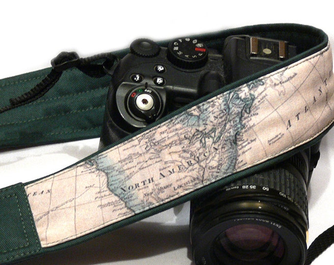 World Map Camera Strap. Photo Camera Accessories. SLR, DSLR Camera ...