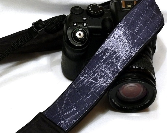 Map Camera Strap. DSLR Camera Strap. Padded Camera Strap. Camera Accessories. Fashion Camera ...