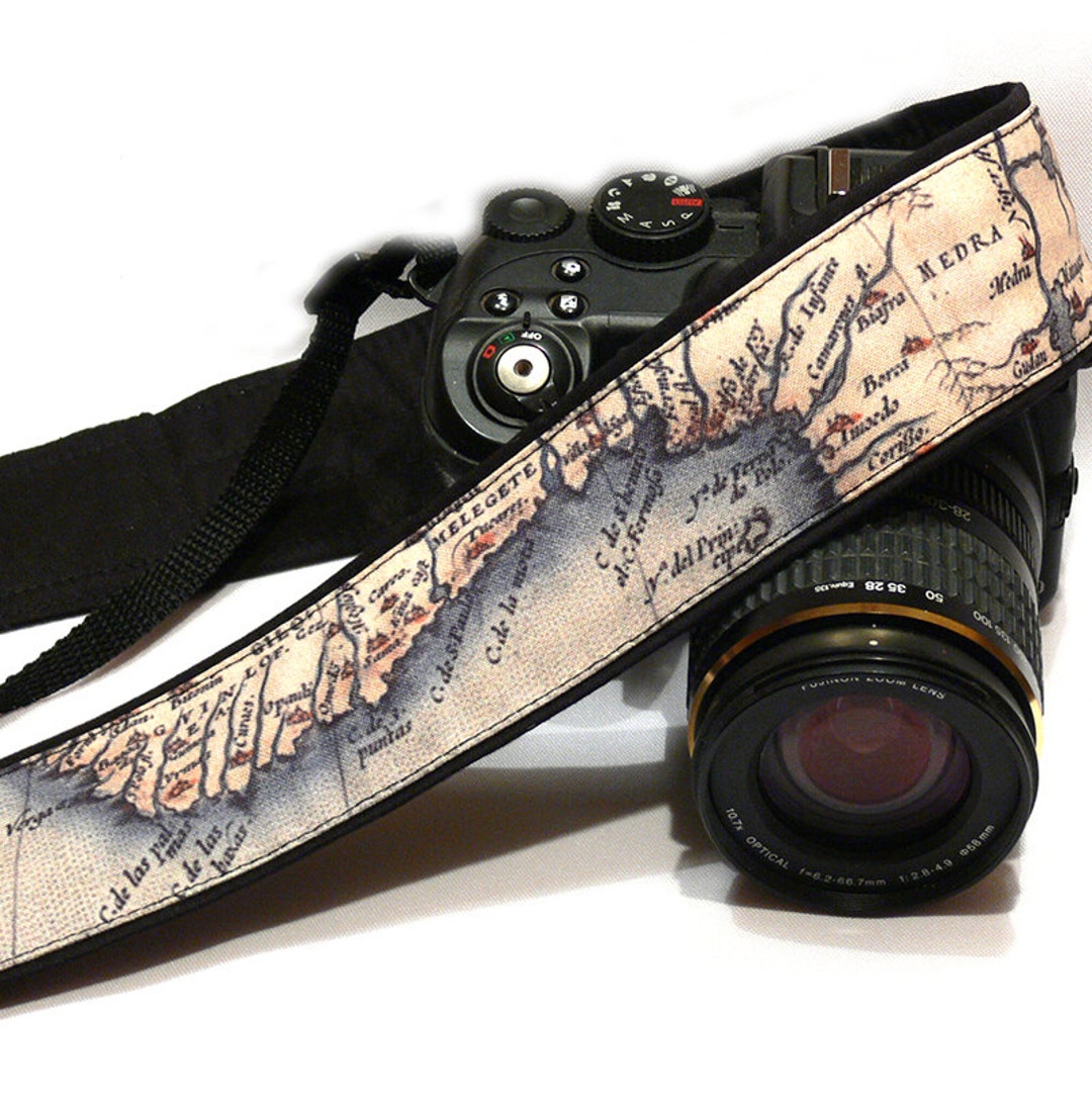 Camera Strap Men. Vintage Map Camera Strap. SLR DSLR Camera - Etsy