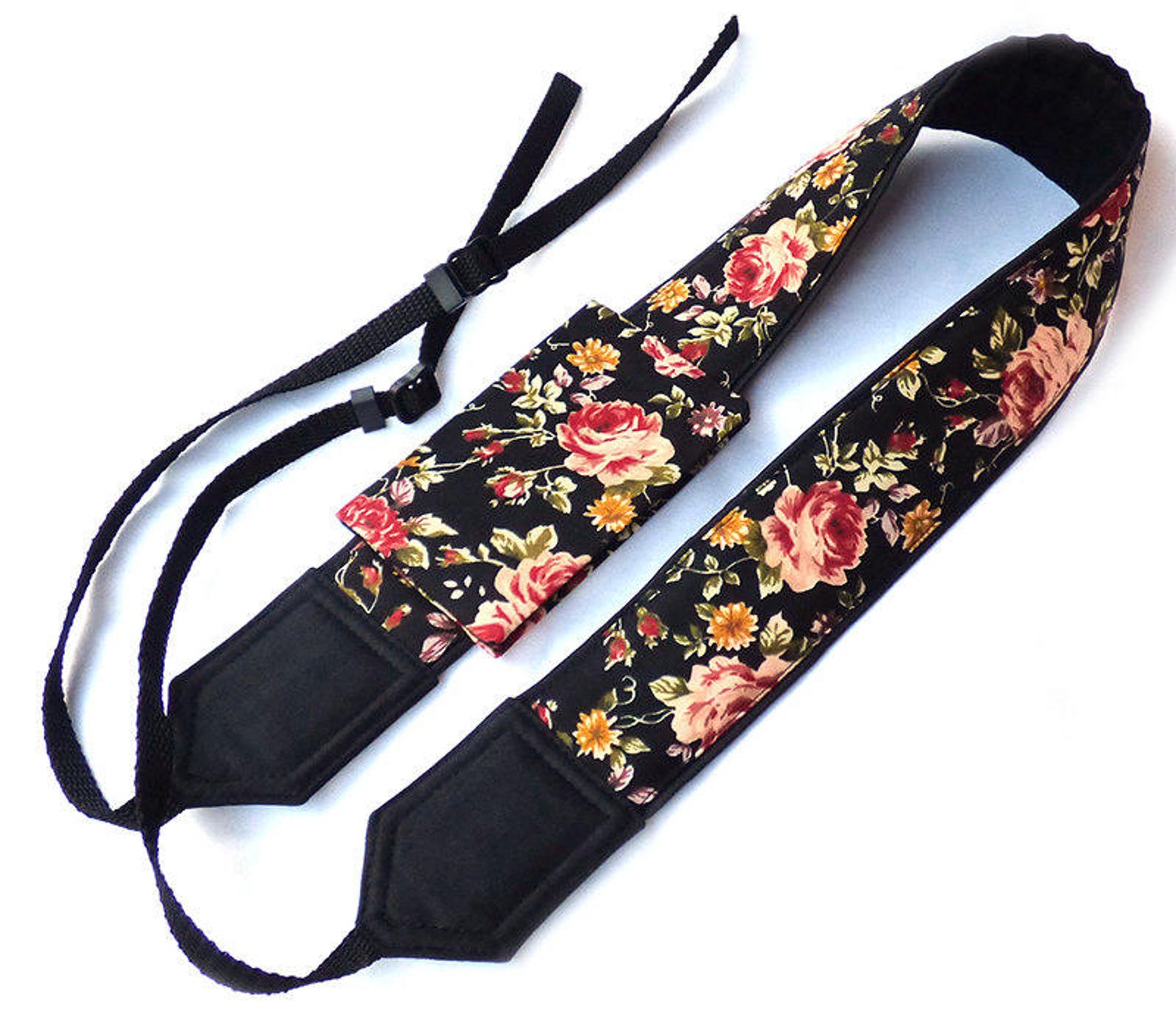 Padded Camera Strap Roses for DSLR SLR and Mirrorless - Etsy