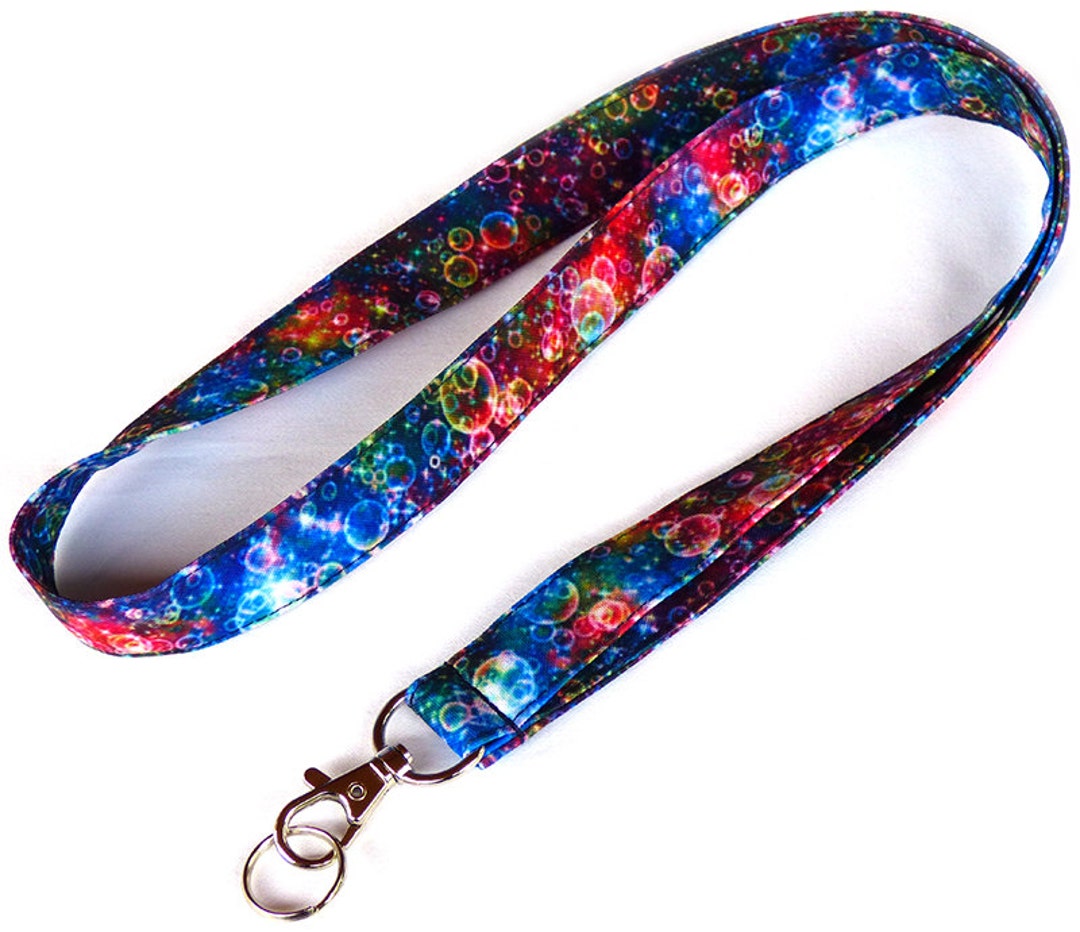 Colorful Lanyard. Key Lanyard. Bubbles Lanyard. ID Holder. Fashion ...