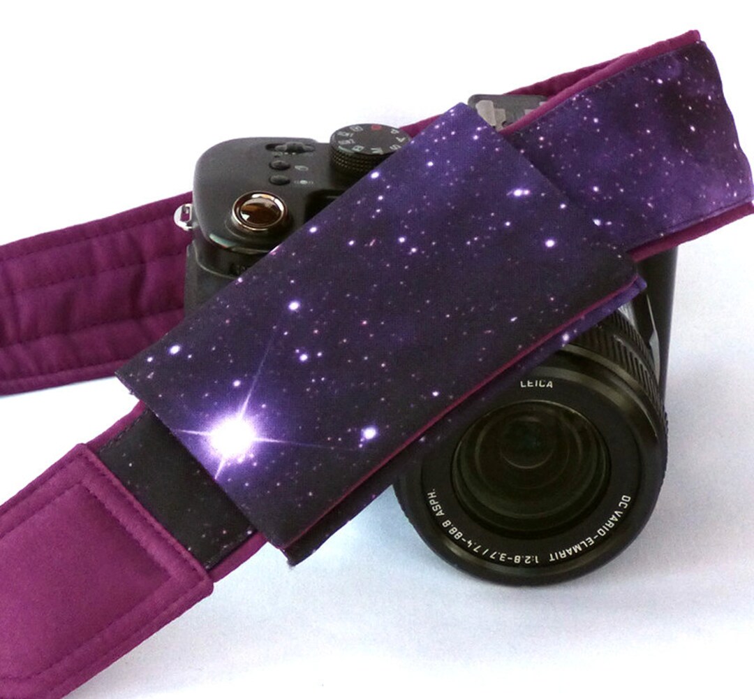 Galaxy Camera Strap With Lens Pocket. DSLR Camera Strap. Space Camera ...