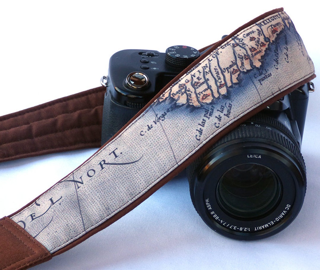 Vintage Map Camera Strap. Personalized SLR DSLR Camera Strap - Etsy