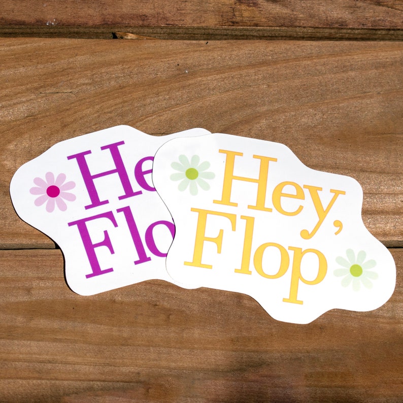 Hey Flop Vinyl Sticker Set5 Water Proof Decal 5 Colors, Belvycenter - Etsy