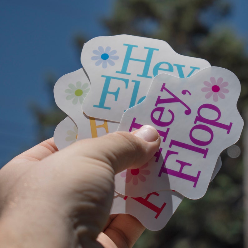 Hey Flop Vinyl Sticker Set5 Water Proof Decal 5 Colors, Belvycenter - Etsy