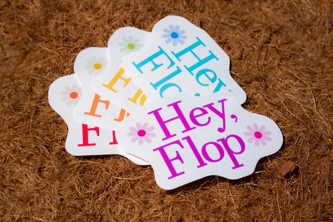 Hey Flop Vinyl Sticker Set5 Water Proof Decal 5 Colors, Belvycenter - Etsy