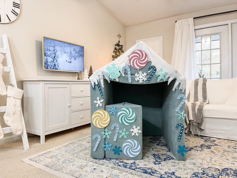 Gingerbread Christmas Candy House Accessories for Play Couch or Nugget ...