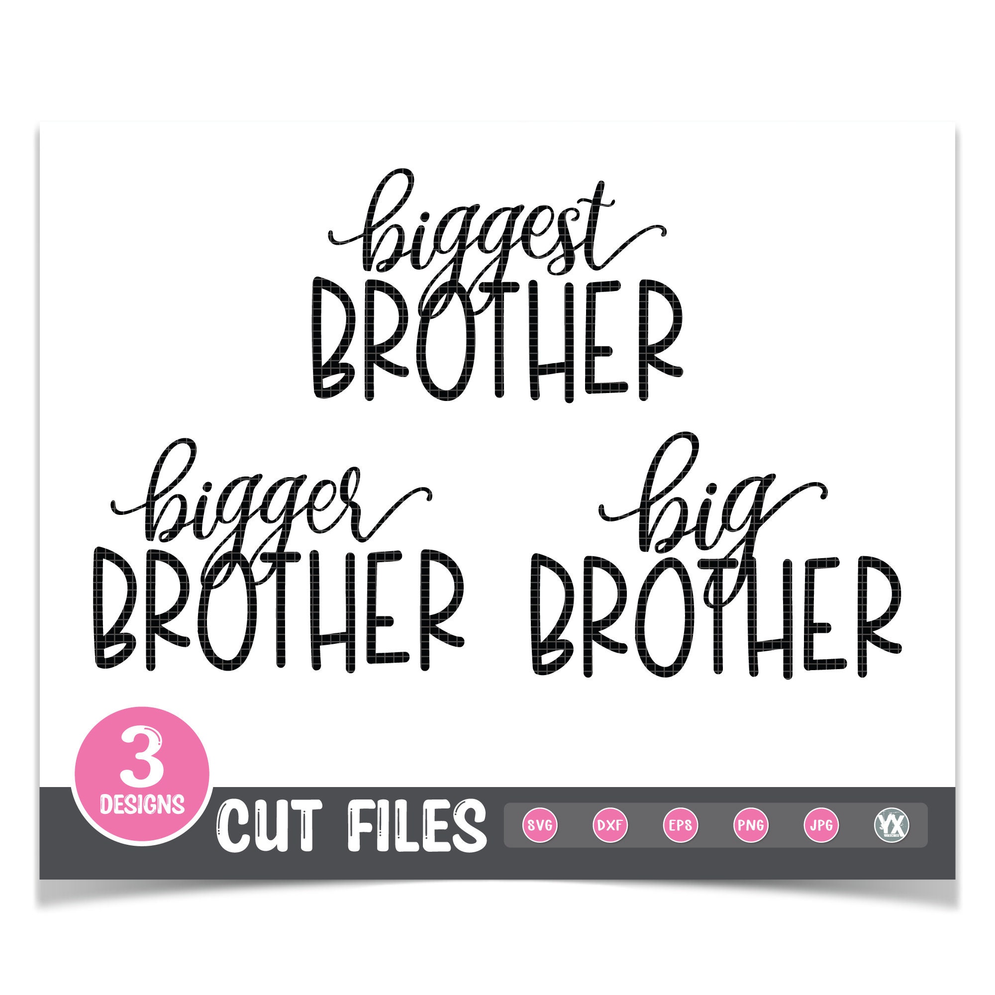 Brothers SVG Set Sibling SVG Set Cut File Design in Svg - Etsy Canada