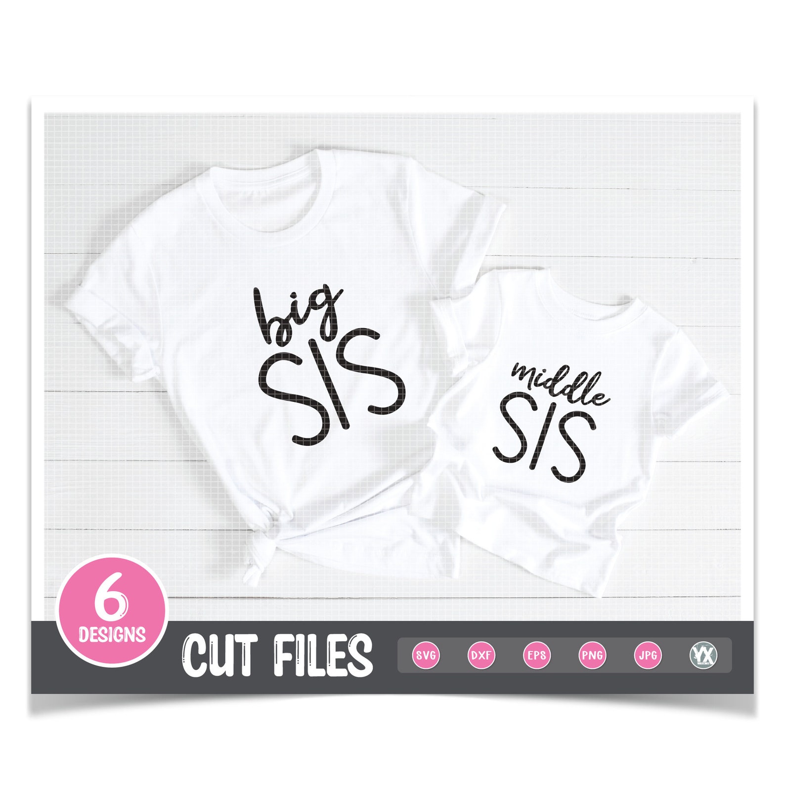 Sibling SVG Set Big Middle Little SVG Set Digital Files - Etsy