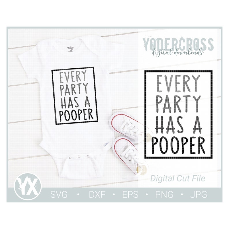 Funny SVG File Party Pooper SVG Cut File Digital Files | Etsy
