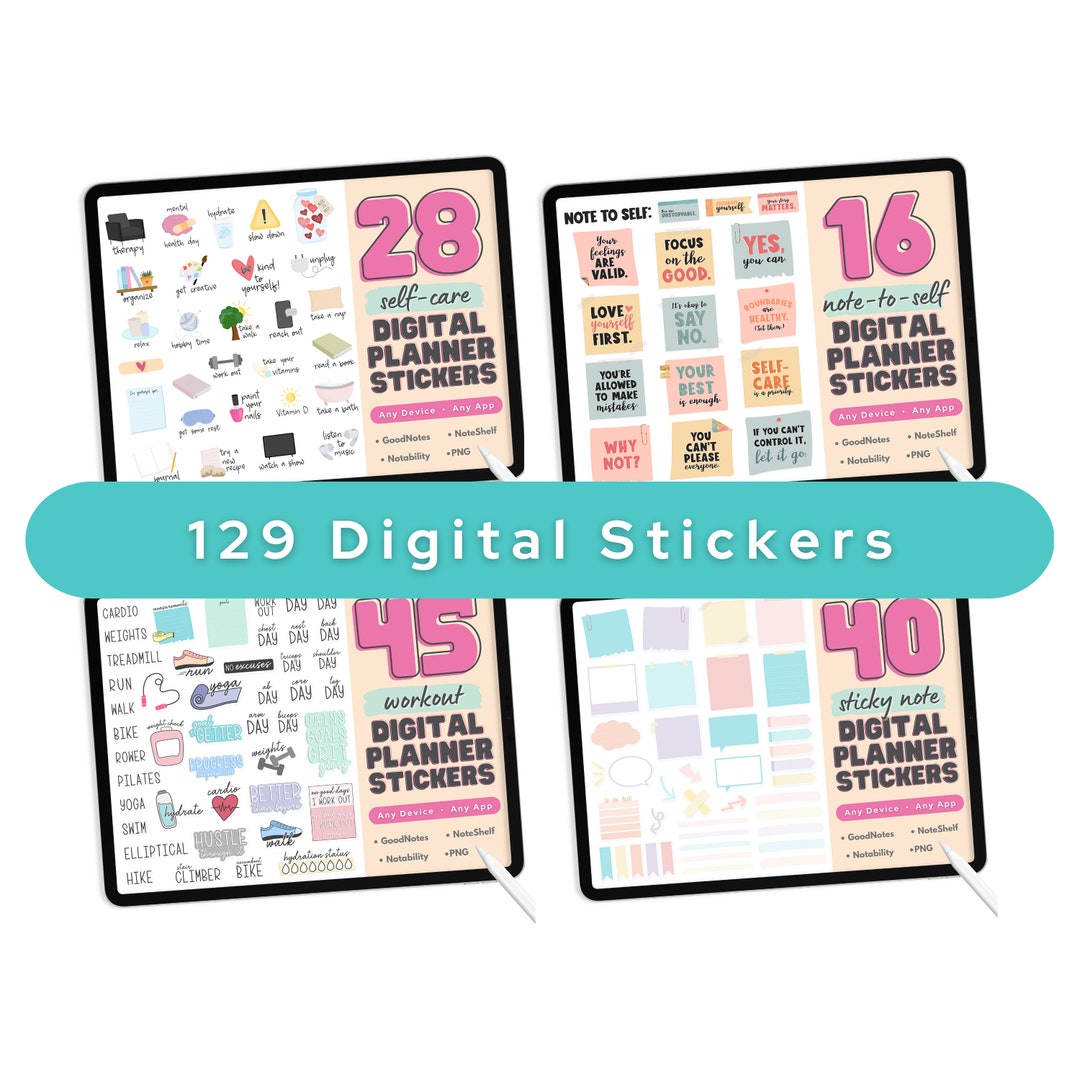 Digital Planner Stickers Bundle Png Digital Stickers, Compatible With