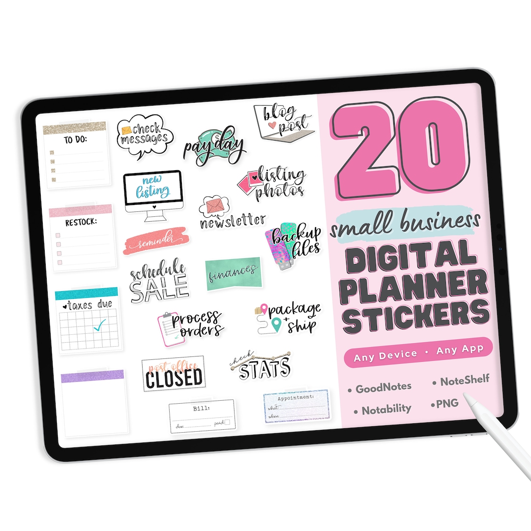 Etsy Digital Planner Stickers - PNG Digital Planner Stickers ...