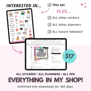 Period Digital Planner Stickers - PNG Digital Stickers, Compatible With ...