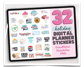 Days and Months Digital Planner Stickers Goodnotes | Etsy