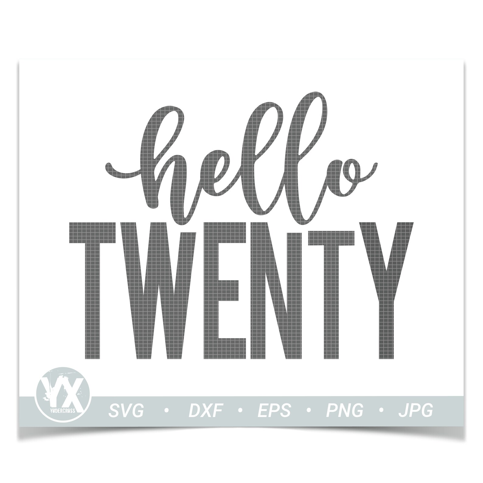 Hello Twenty SVG Hello 20 SVG 20th Birthday SVG File | Etsy