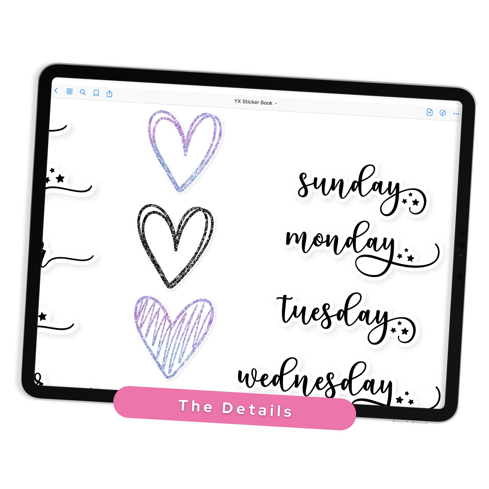 Days and Months Digital Planner Stickers PNG Digital Planner - Etsy