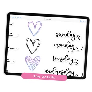 Days and Months Digital Planner Stickers - PNG Digital Stickers ...