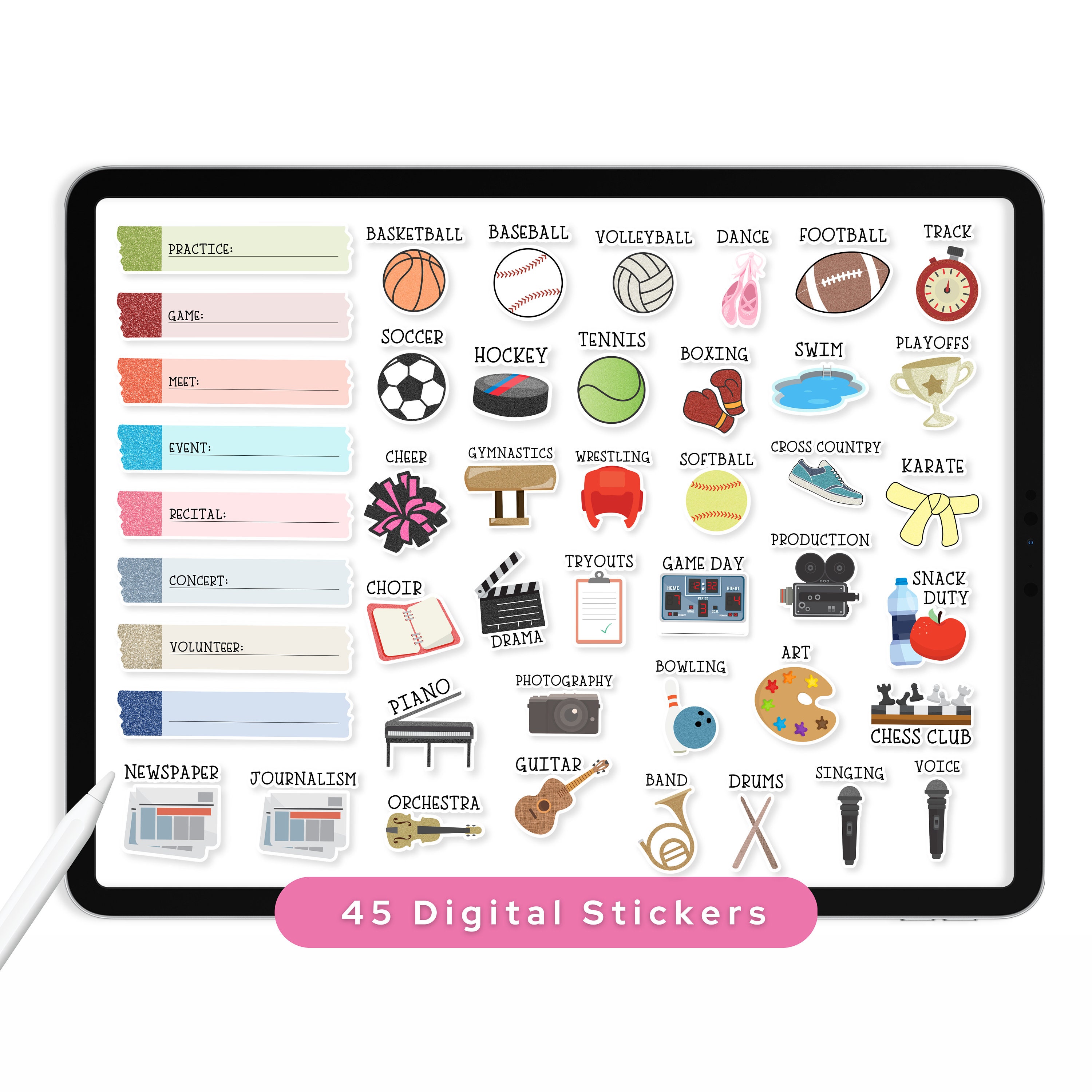 Digital Planner Stickers Bundle PNG Digital Stickers - Etsy