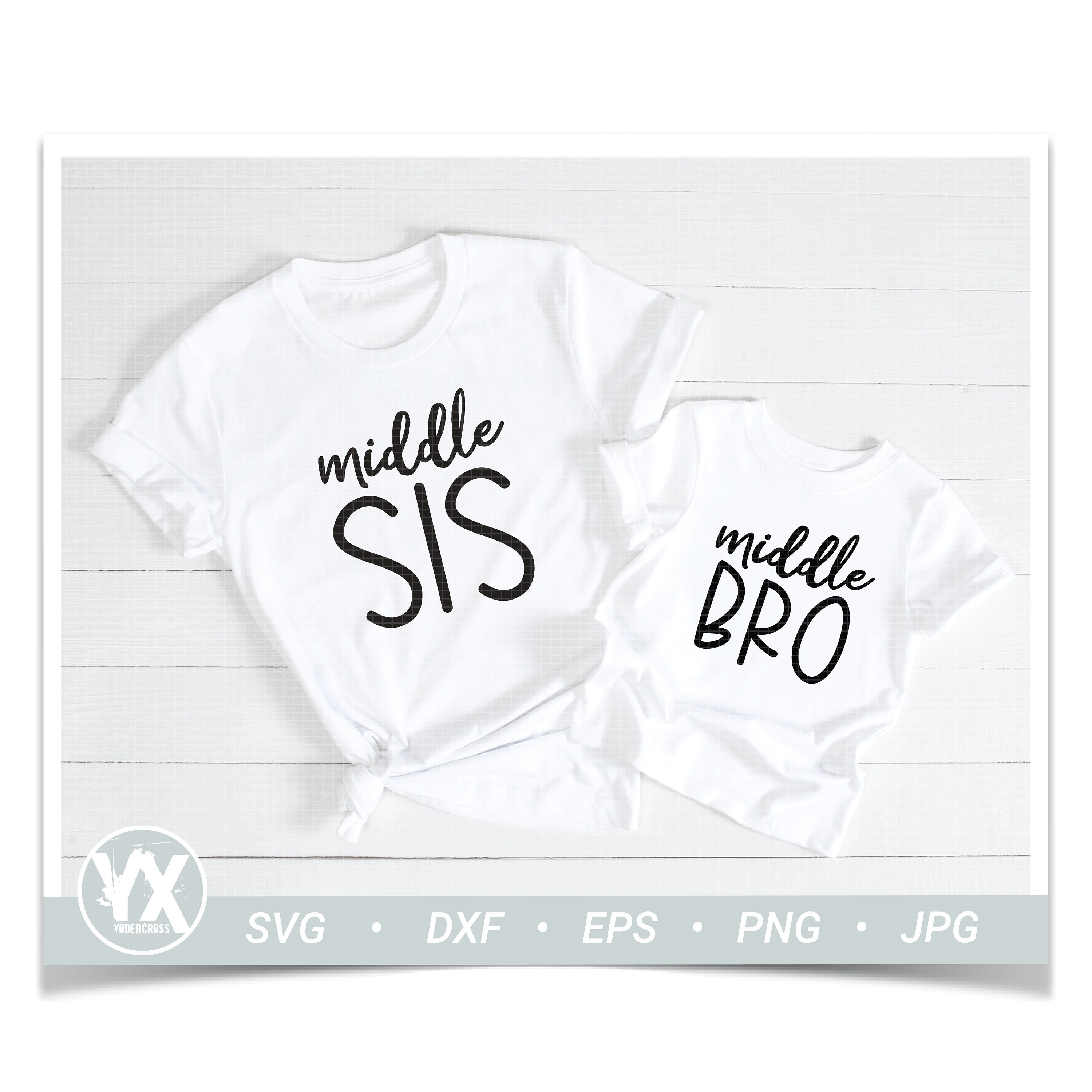 Sibling SVG Set Big Middle Little SVG Set Digital Files | Etsy