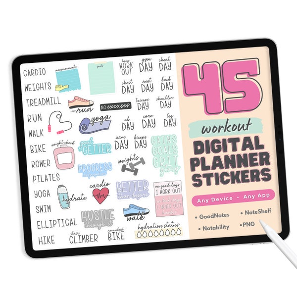 Fitness Planner Stickers - Etsy