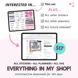 Days and Months Digital Planner Stickers - PNG Digital Stickers ...