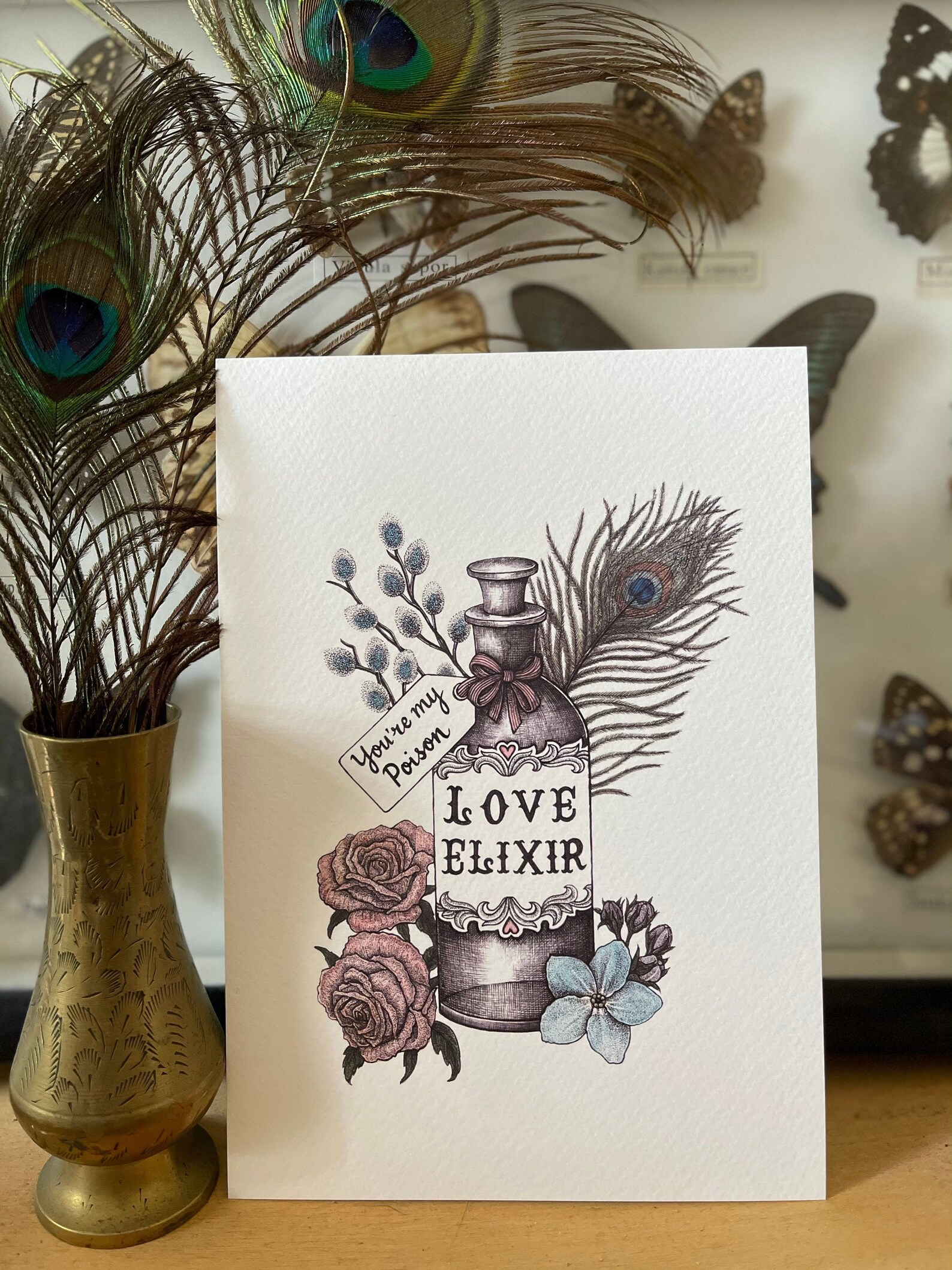 Love Elixir Love Potion Vintage Bottle Apothecary - Etsy