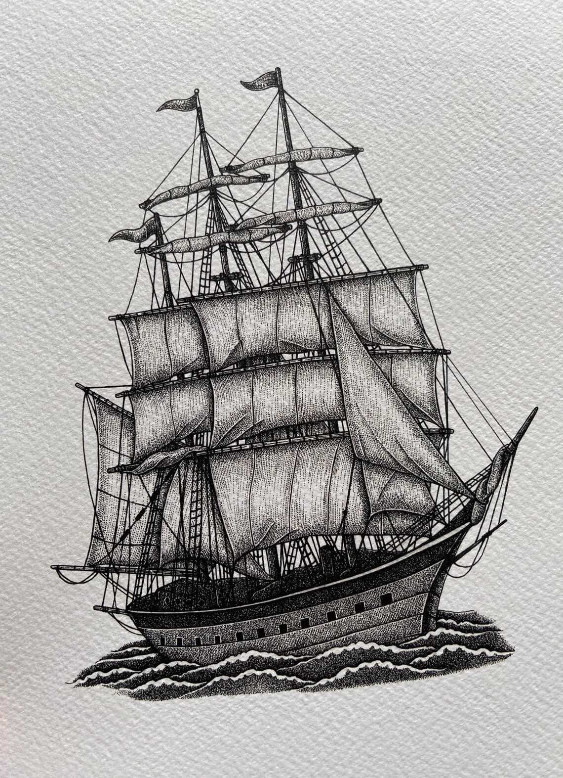 Packet Ship Nautical Print Sailing Ship Print Boat Wall - Etsy