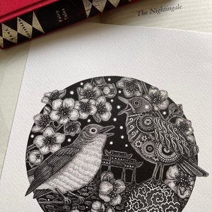 Nightingale Print Hans Christian Andersen Print Fairytale Print the ...
