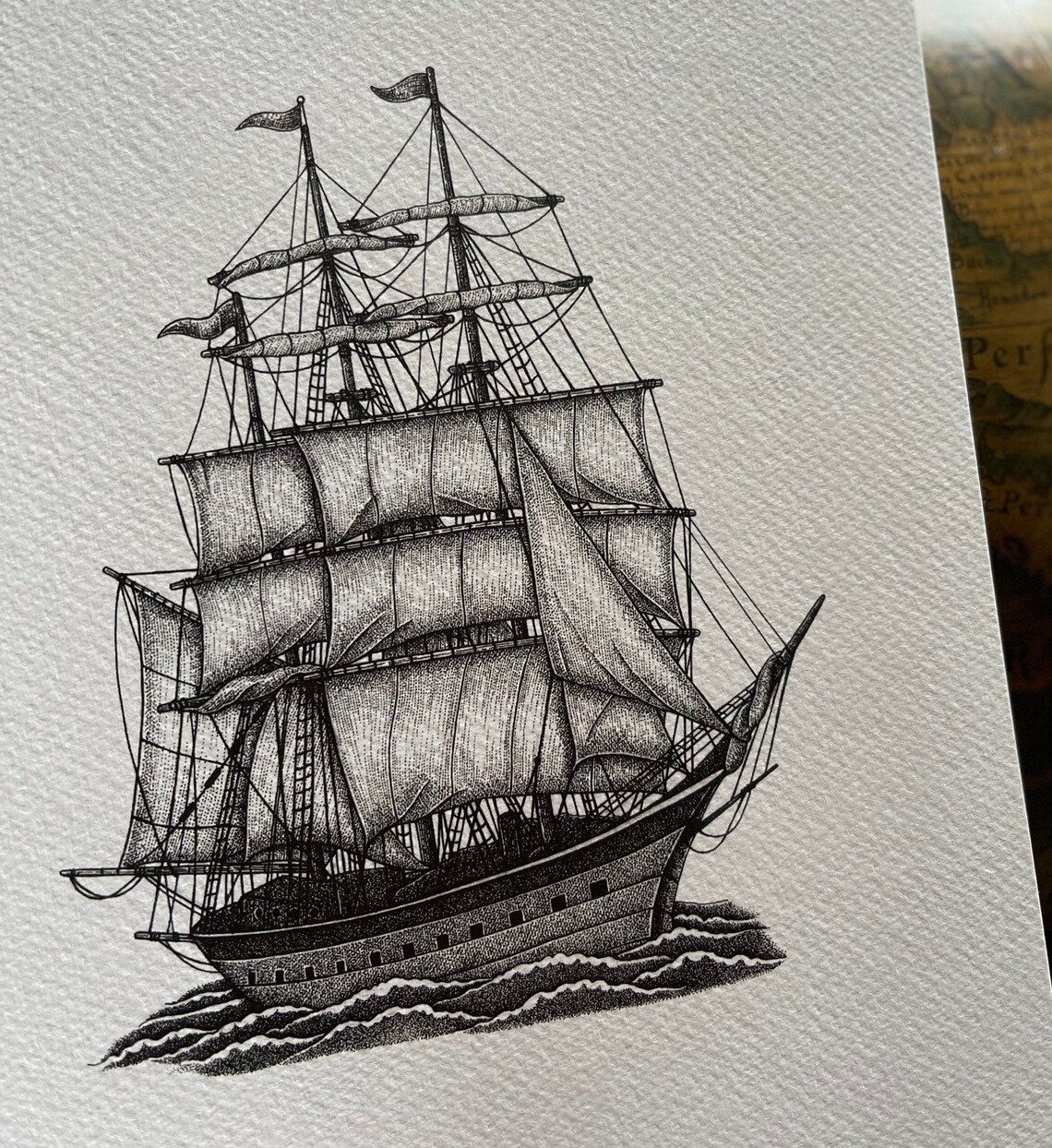 Packet Ship Nautical Print Sailing Ship Print Boat Wall - Etsy