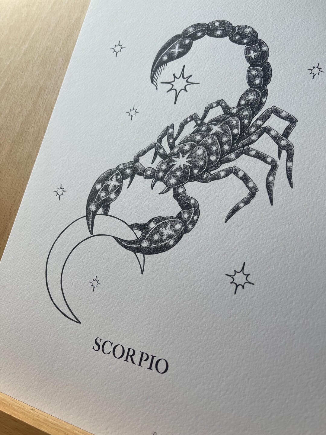 Scorpio the Scorpion Zodiac A4 Print - Etsy