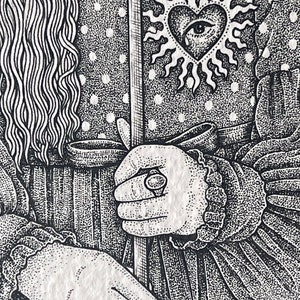 Olwen Sun Mask Illustration Print - A4 Print - Folklore - Sun Goddess ...