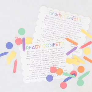 Ready Confetti, Back to School, First Day of School, School Year ...