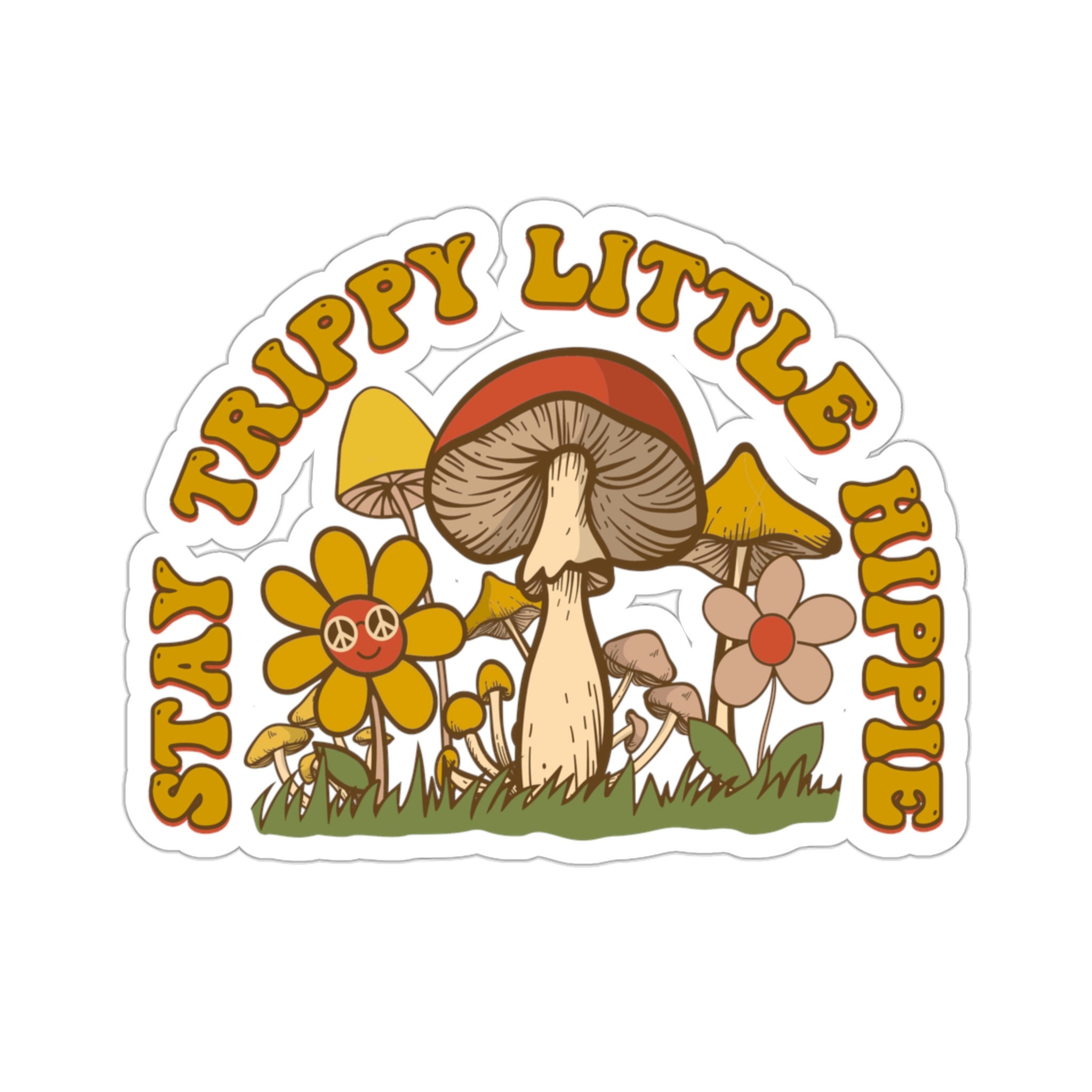 Stay Trippy Little Hippy Kiss-cut Stickers - Etsy