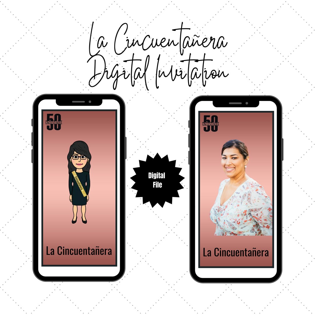 Invitación Bitmoji Tema Lotería, Invitación La Cincuentañera, Fiesta ...
