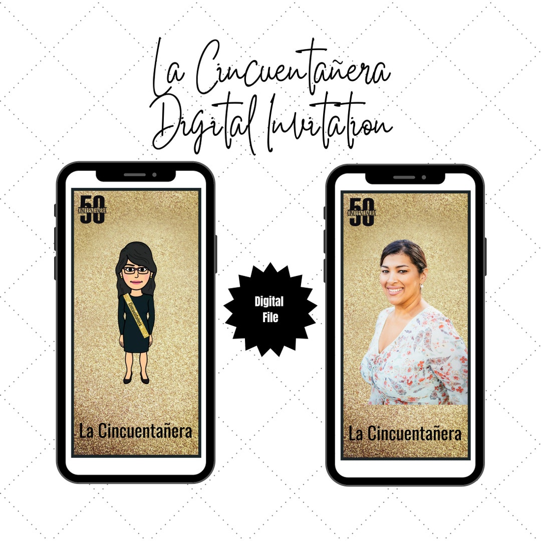 Lotería Theme Bitmoji Invite, La Cincuentañera Invite, Cincuentañera ...