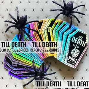 Coffin Till Death Do Us Part - Holographic Sticker - Etsy