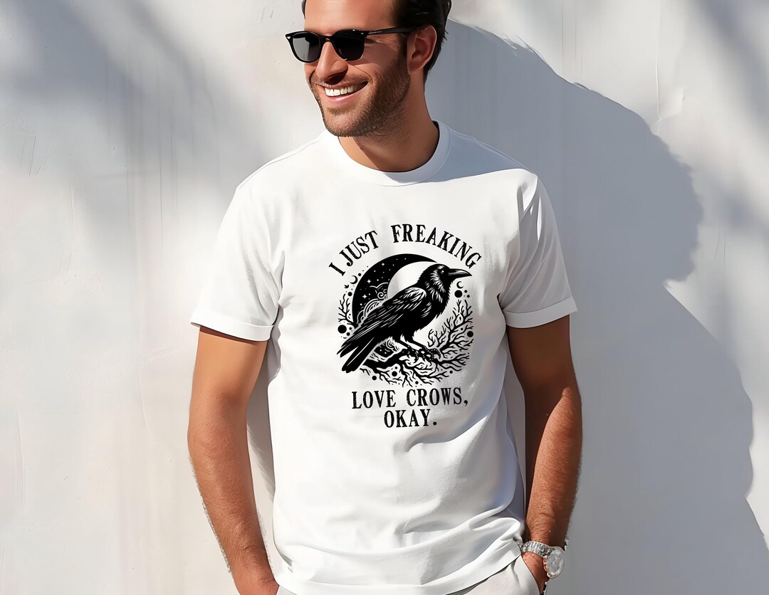 Crow Shirt, Crow Gift Idea, Crow Tee, Crow T-shirt, Gift for Crow Lover ...