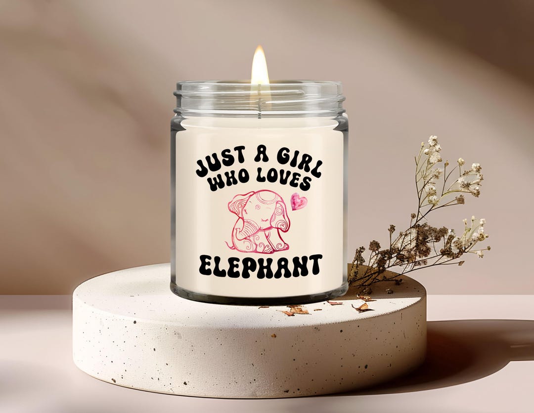 Elephant Candle - Soy Wax Candle - Hand Poured Candle - 9 Oz Vanilla ...