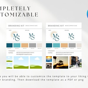 Brand Kit Template, Canva Template, Mini Brand Board Template, Branding ...