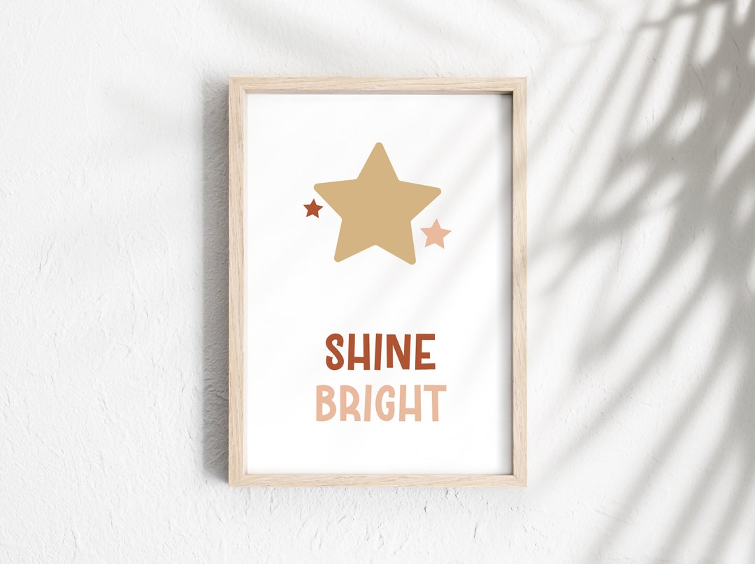 Shine Bright Print Nursery Print Wall Art Boho Nursery Print - Etsy